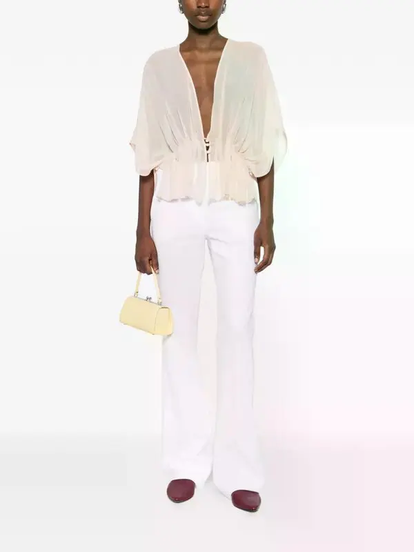 Max Mara Buttoned Ruffled Top