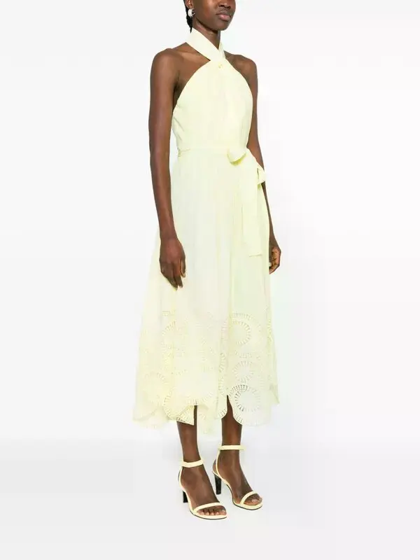 Elie Saab Tie-neck Midi Dress