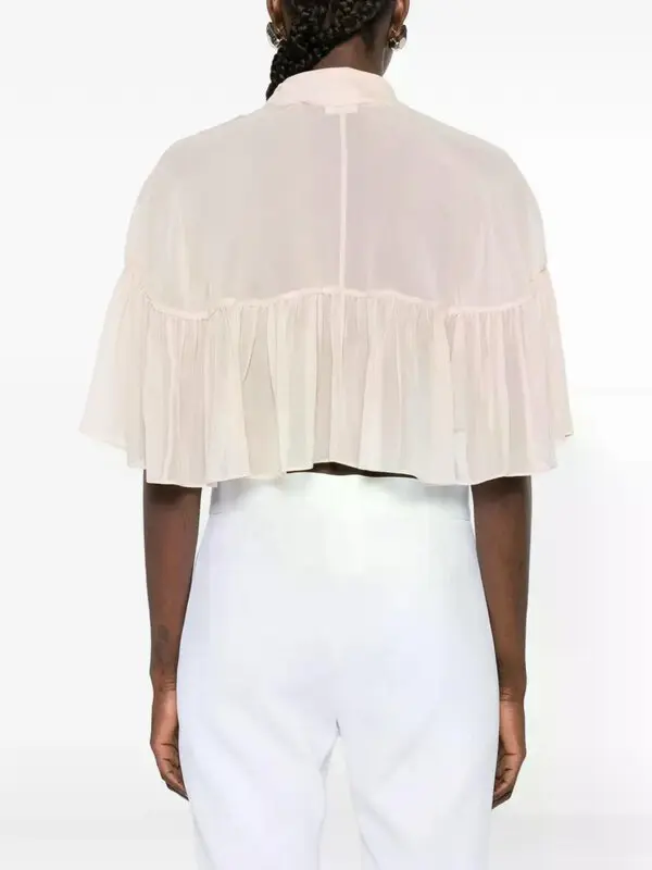 Max Mara Cape Shirt With Tie Detail - Pink