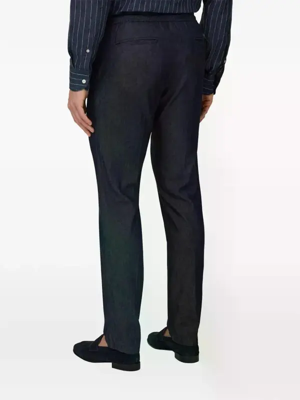 Boggi Milano Cotton And Cupro Drawstring Trousers