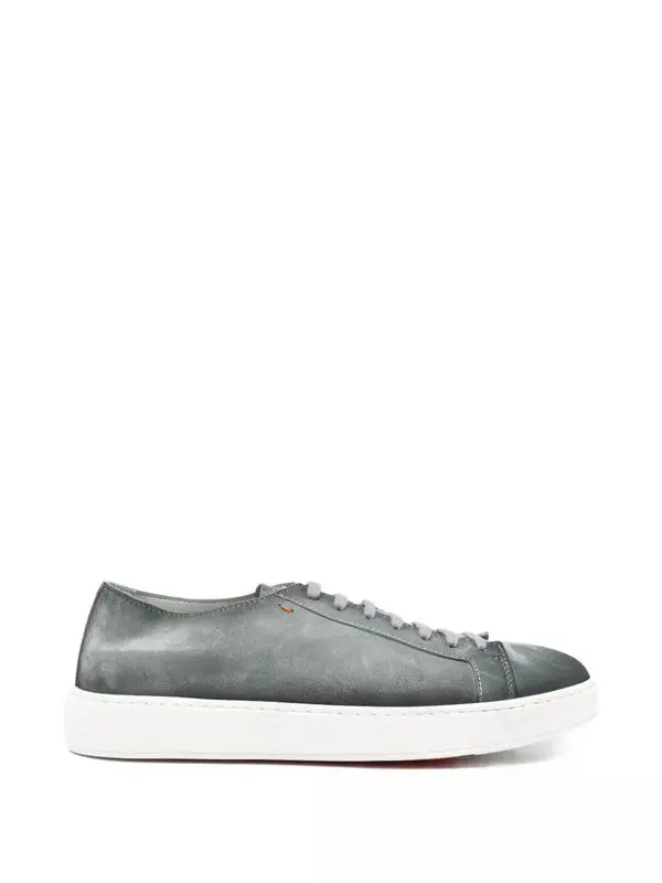 Santoni Lace-up Suede Sneakers - Grey