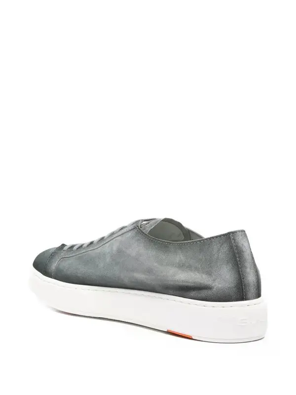 Santoni Lace-up Suede Sneakers - Grey