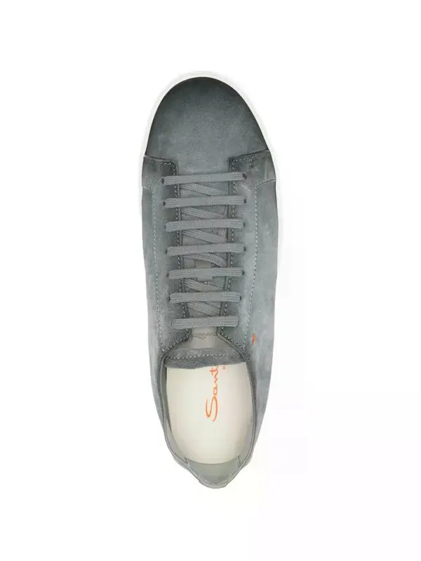 Santoni Lace-up Suede Sneakers - Grey