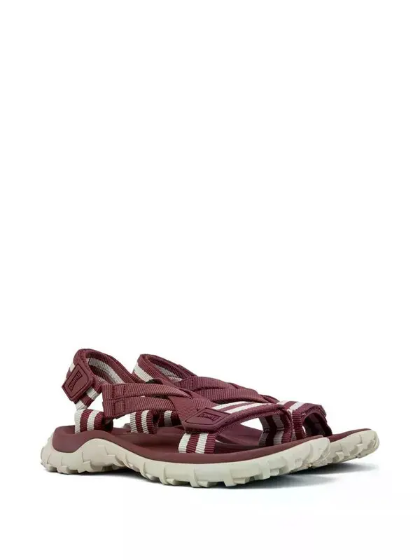 Camper Drift Trail Striped Sandals - Red