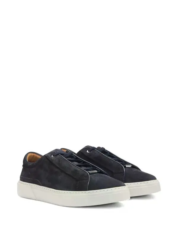 BOSS Suede Lace-up Sneakers - Blue