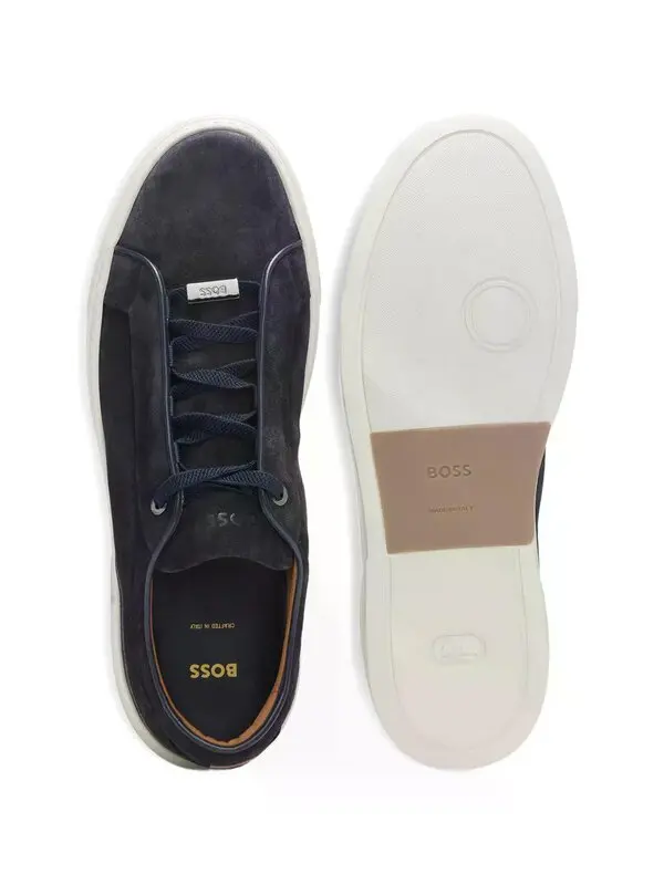 BOSS Suede Lace-up Sneakers - Blue