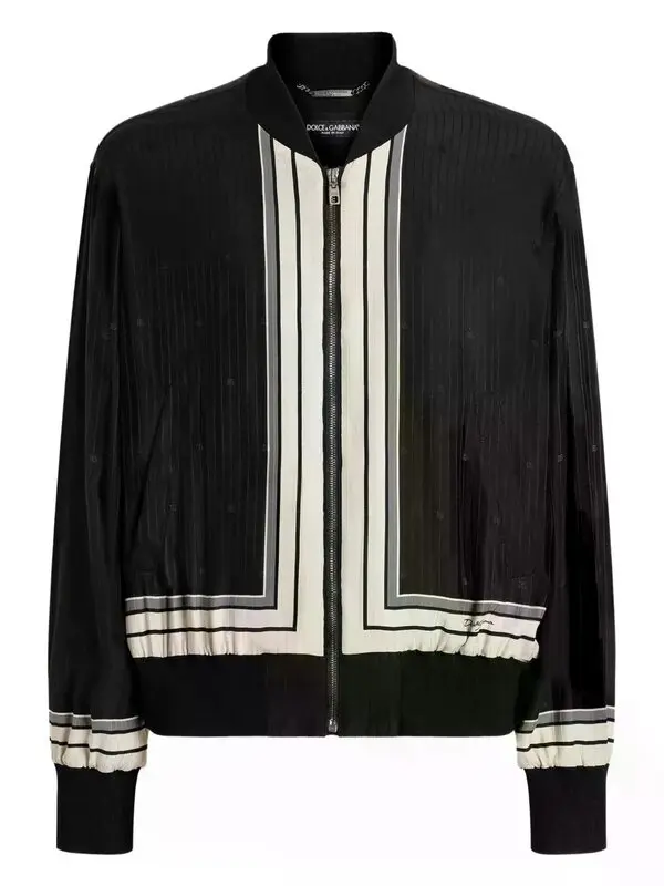 Dolce & Gabbana Striped Zip Jacket