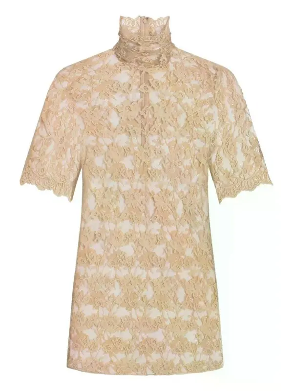 Dolce & Gabbana Floral-lace Blouse - Neutrals