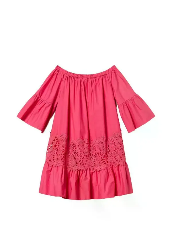 TWINSET Ruffled-hem Mini Dress - Pink