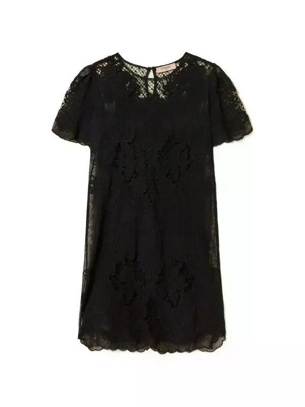 TWINSET Short Lace Dress With Scalloped Details