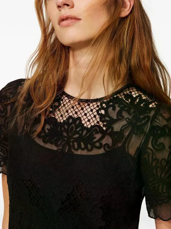 TWINSET Short Lace Dress With Scalloped Details