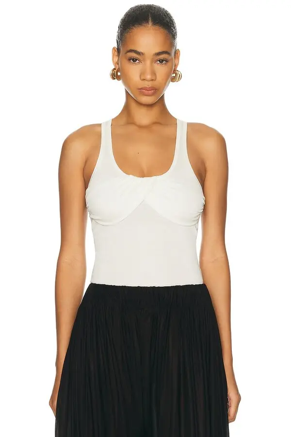 Burc Akyol Draped Silk Jersey Tank Top