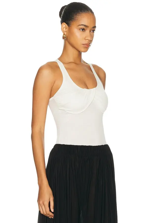 Burc Akyol Draped Silk Jersey Tank Top