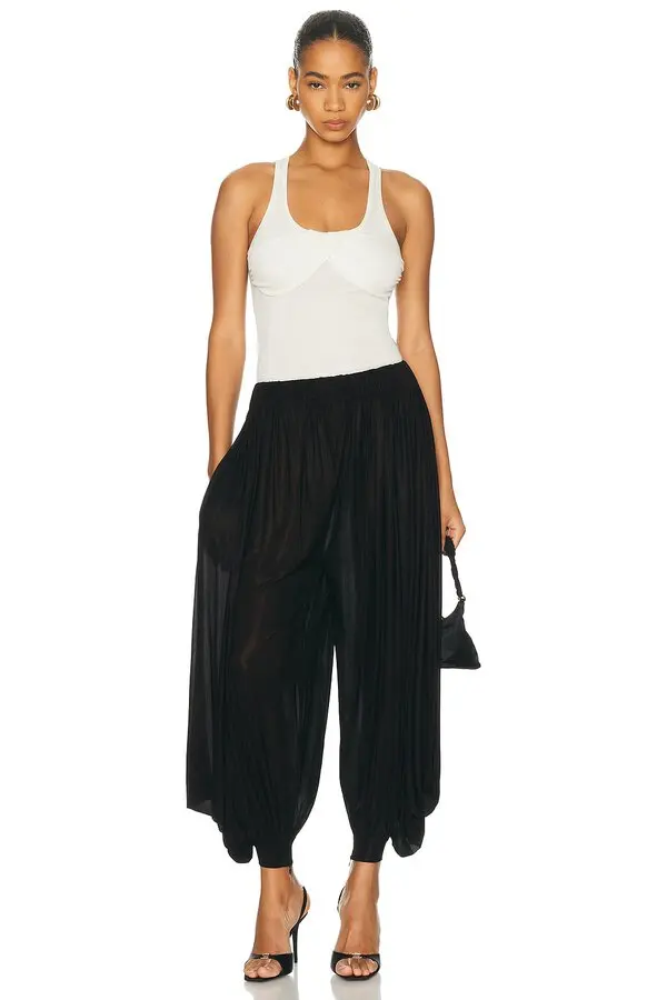 Burc Akyol Draped Silk Jersey Tank Top