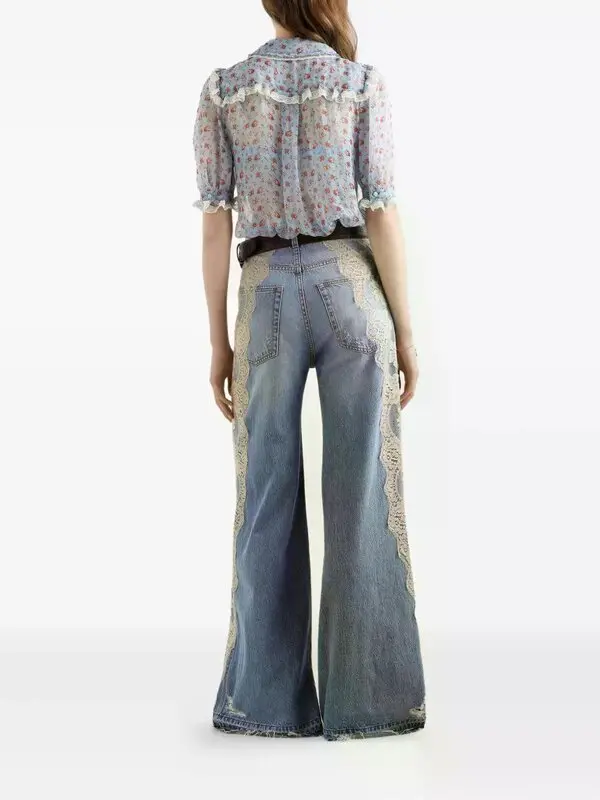 Dolce & Gabbana Floral Print Ruffled Top