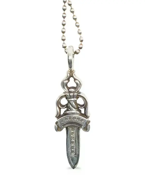 Chrome Hearts Ball Chain Dagger Pendant Necklace