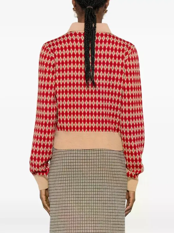 N°21 Diamond-pattern Polo Shirt