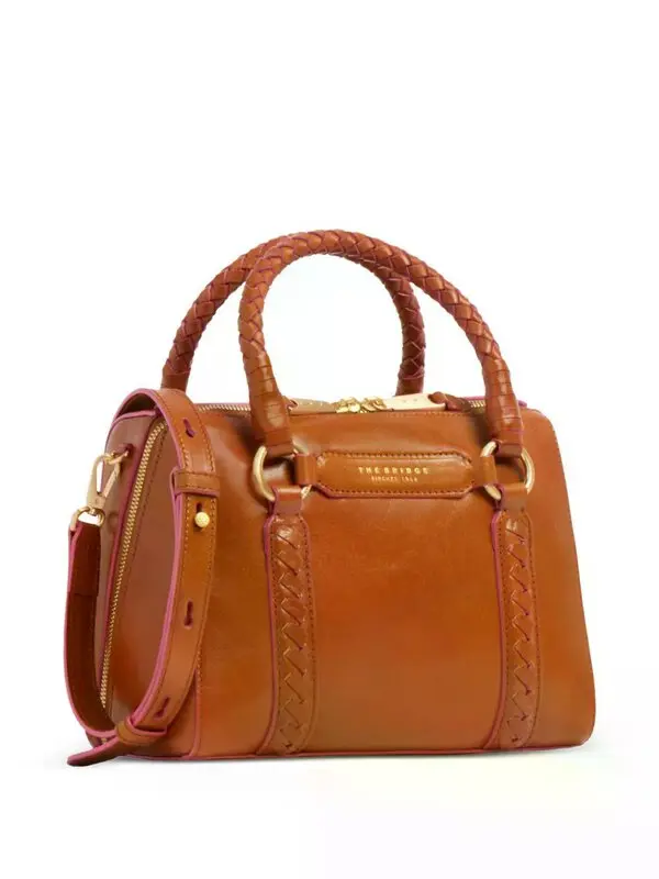 THE BRIDGE Braided-handle Leather Mini Bag