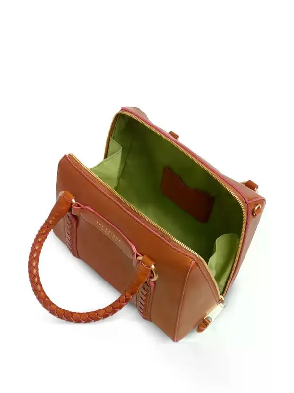 THE BRIDGE Braided-handle Leather Mini Bag