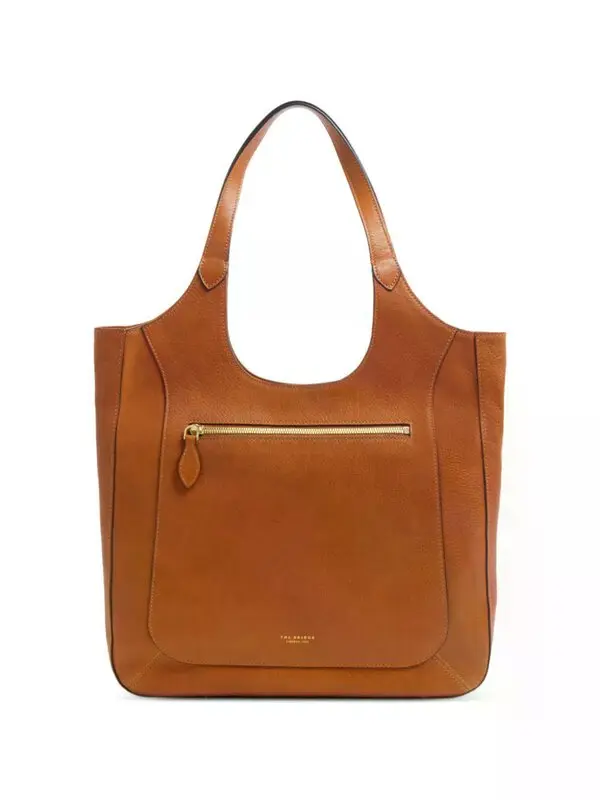 THE BRIDGE Zip-pocket Leather Shoulder Bag - Brown