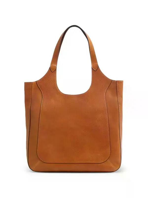 THE BRIDGE Zip-pocket Leather Shoulder Bag - Brown