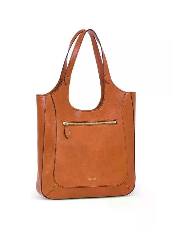 THE BRIDGE Zip-pocket Leather Shoulder Bag - Brown