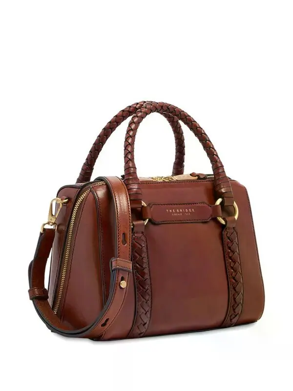 THE BRIDGE Braided-handle Leather Mini Bag