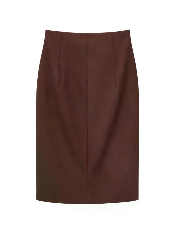 Elisabetta Franchi Buckled Midi Skirt