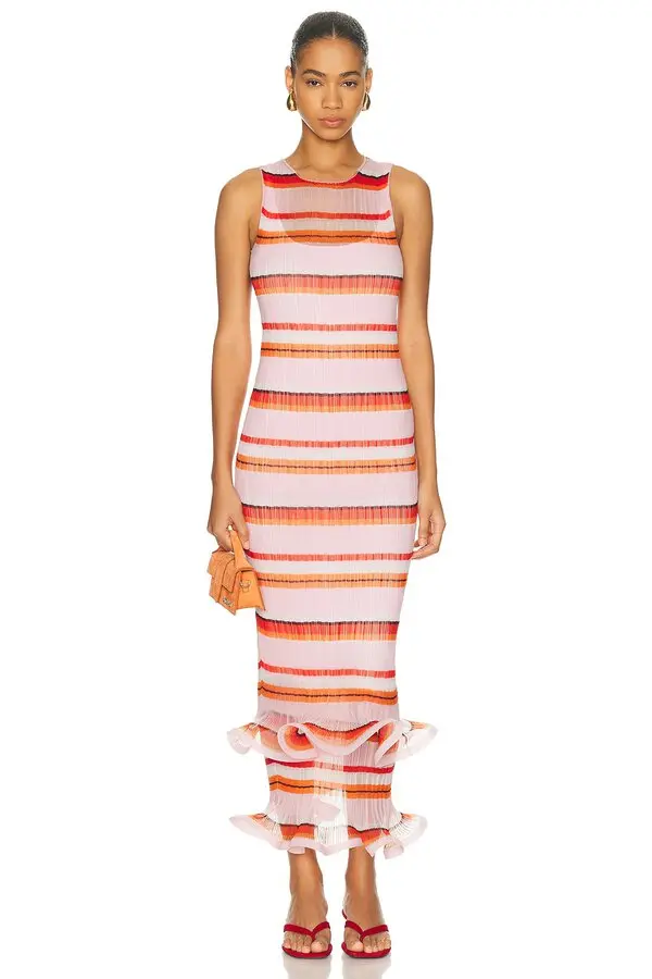 Simkhai Daniella Midi Dress - Blossom Stripe