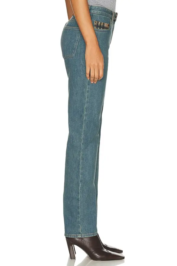 Burberry Dalia Straight-leg Jeans - Mid Blue