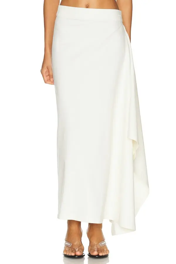 Coperni Draped Long Skirt - White