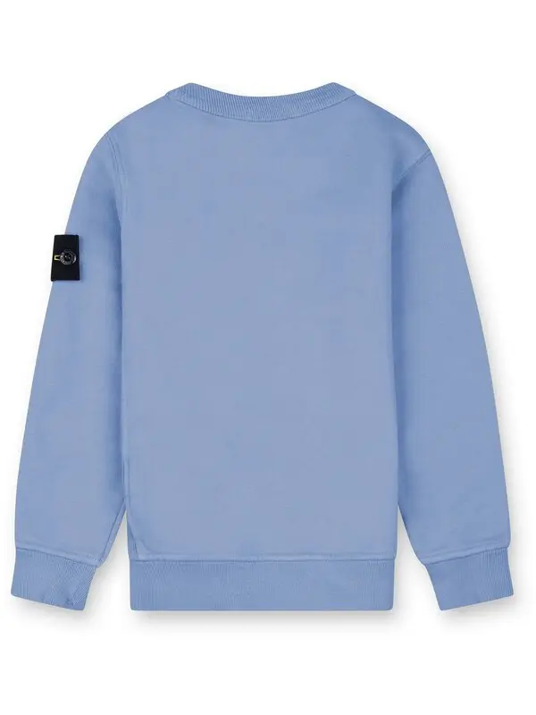Stone Island Sweatshirt With Logo - Baby Blue