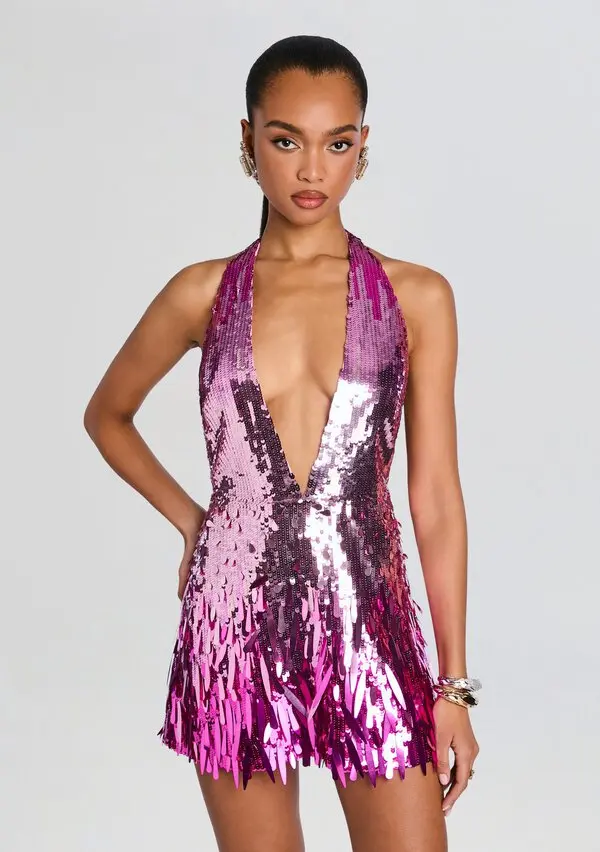 Retrofete Kinara Sequin Mini Dress - Peony