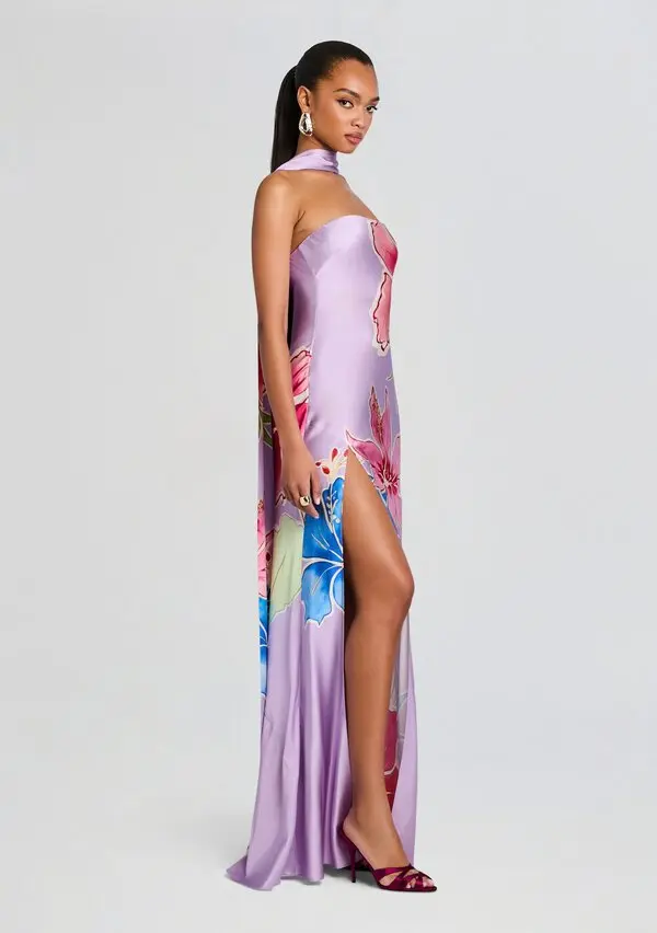 Retrofete Tizzy Strapless Silk Gown