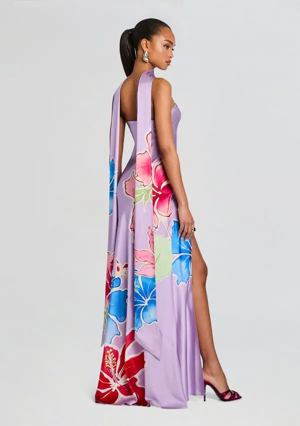 Retrofete Tizzy Strapless Silk Gown