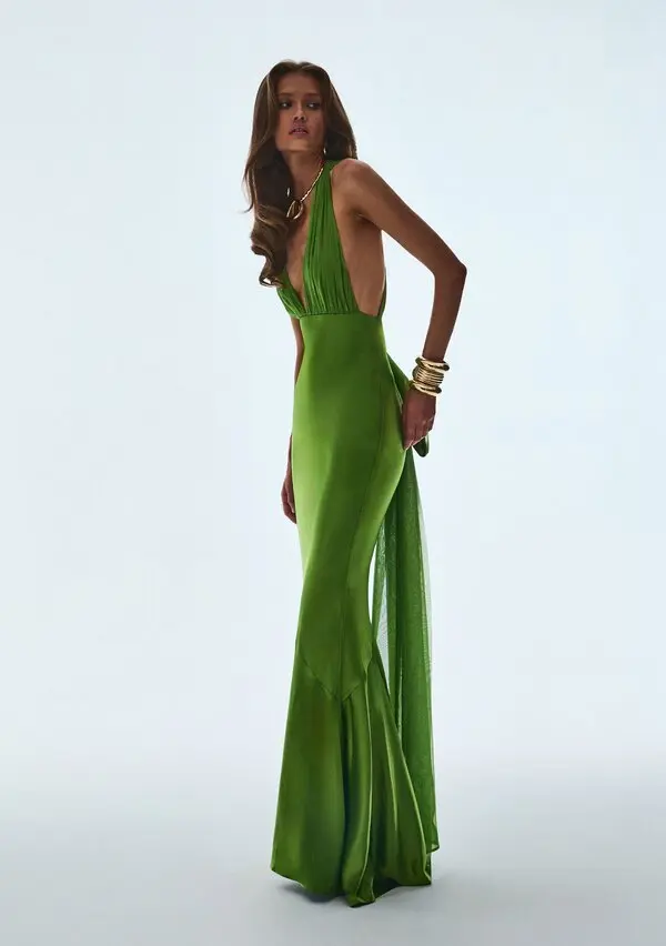 Retrofete Fig Gown - Kiwi