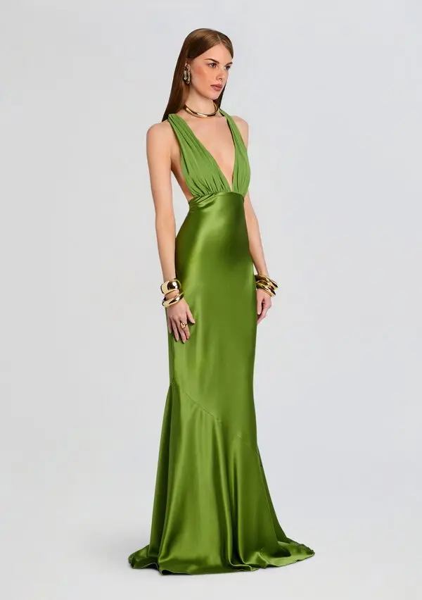 Retrofete Fig Gown - Kiwi