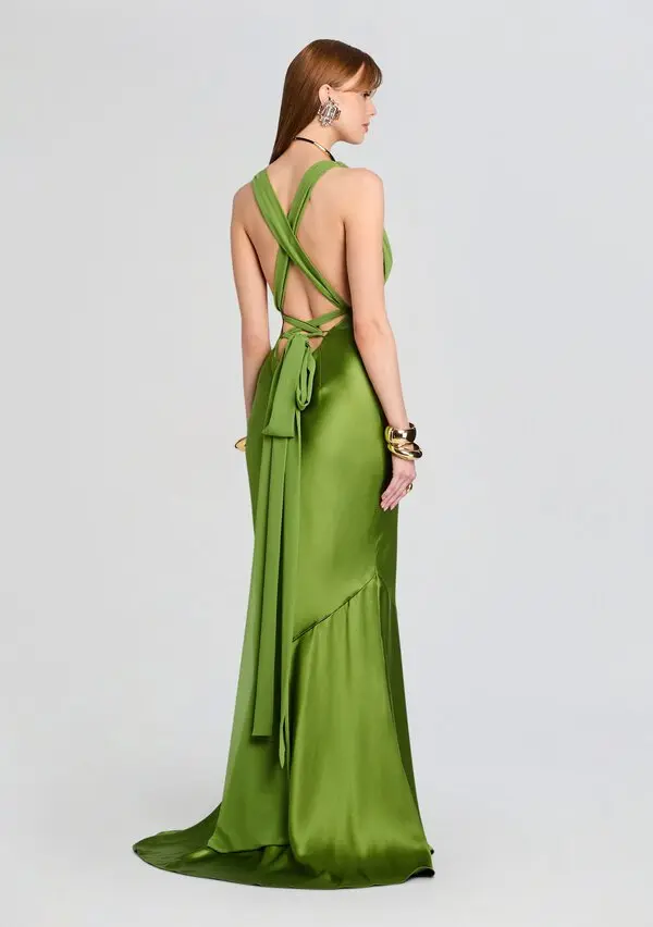 Retrofete Fig Gown - Kiwi