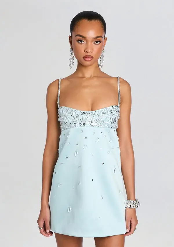 Retrofete Lorelai Embellished Mini Dress - Seychelles