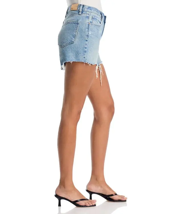 Paige Archie Raw Hem Denim Shorts - Foret