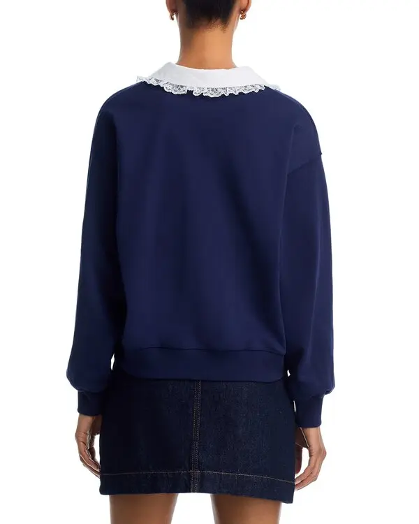 Aqua Ruffle Sweatshirt