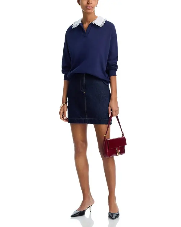 Aqua Ruffle Sweatshirt
