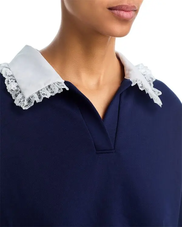 Aqua Ruffle Sweatshirt