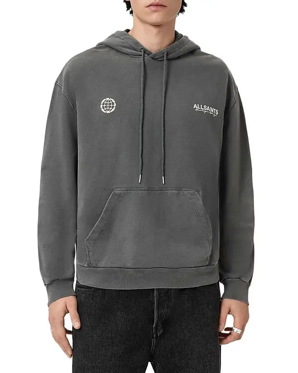 ALLSAINTS Emblem Drawstring Hoodie