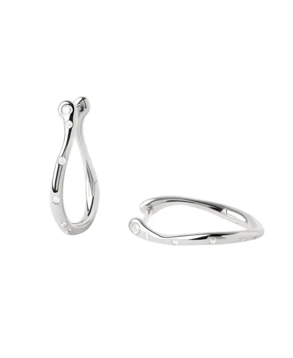 PDPAOLA Air Mini Hoop Earrings - Silver