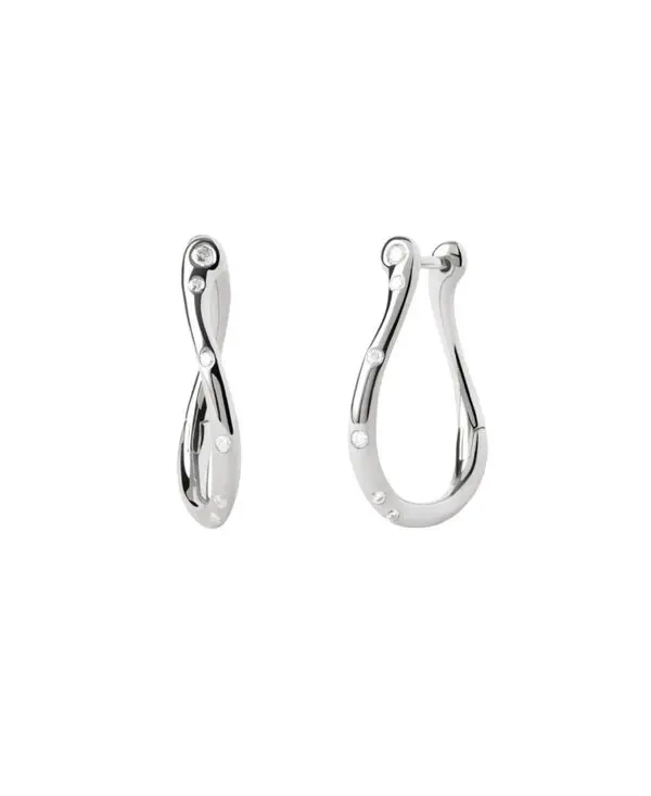 PDPAOLA Air Mini Hoop Earrings - Silver