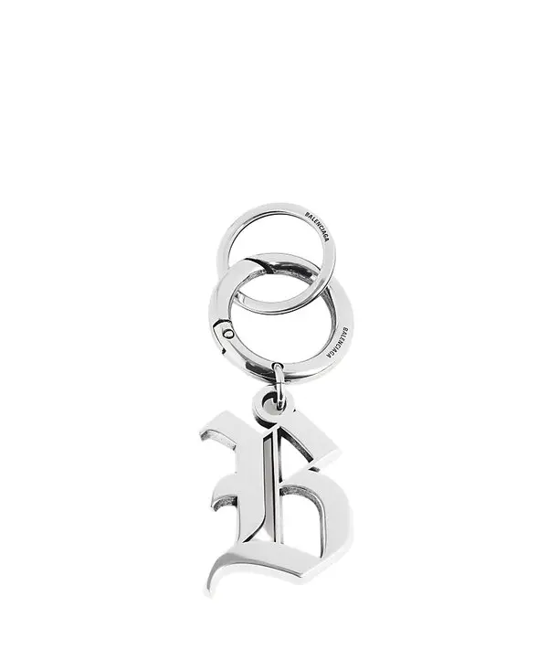 Balenciaga Melrose B Keychain - Antique Silver