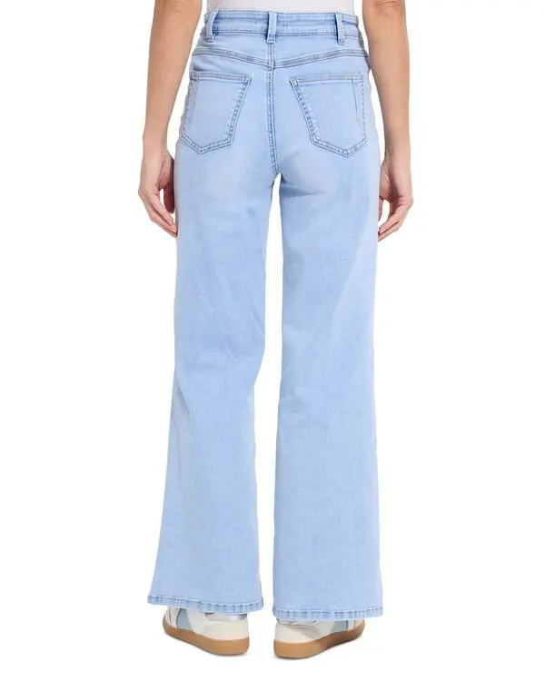 Lyssé Iris High Rise Wide Leg Jeans - Bleached Blue