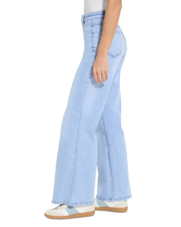 Lyssé Iris High Rise Wide Leg Jeans - Bleached Blue