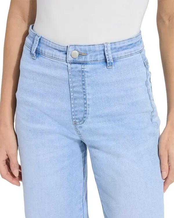 Lyssé Iris High Rise Wide Leg Jeans - Bleached Blue